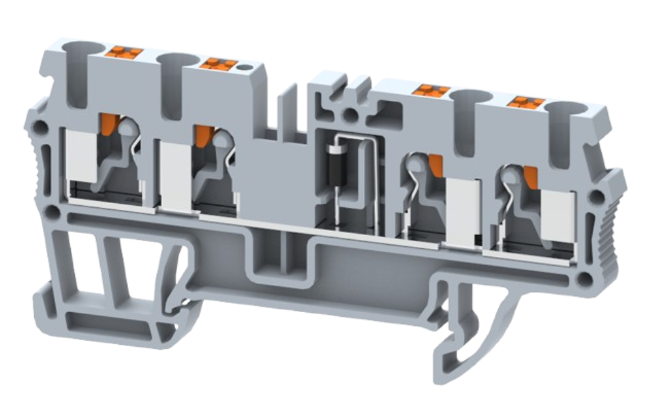 Diode Terminal Blocks For Push In Connection Manufacturer in India | Elmex